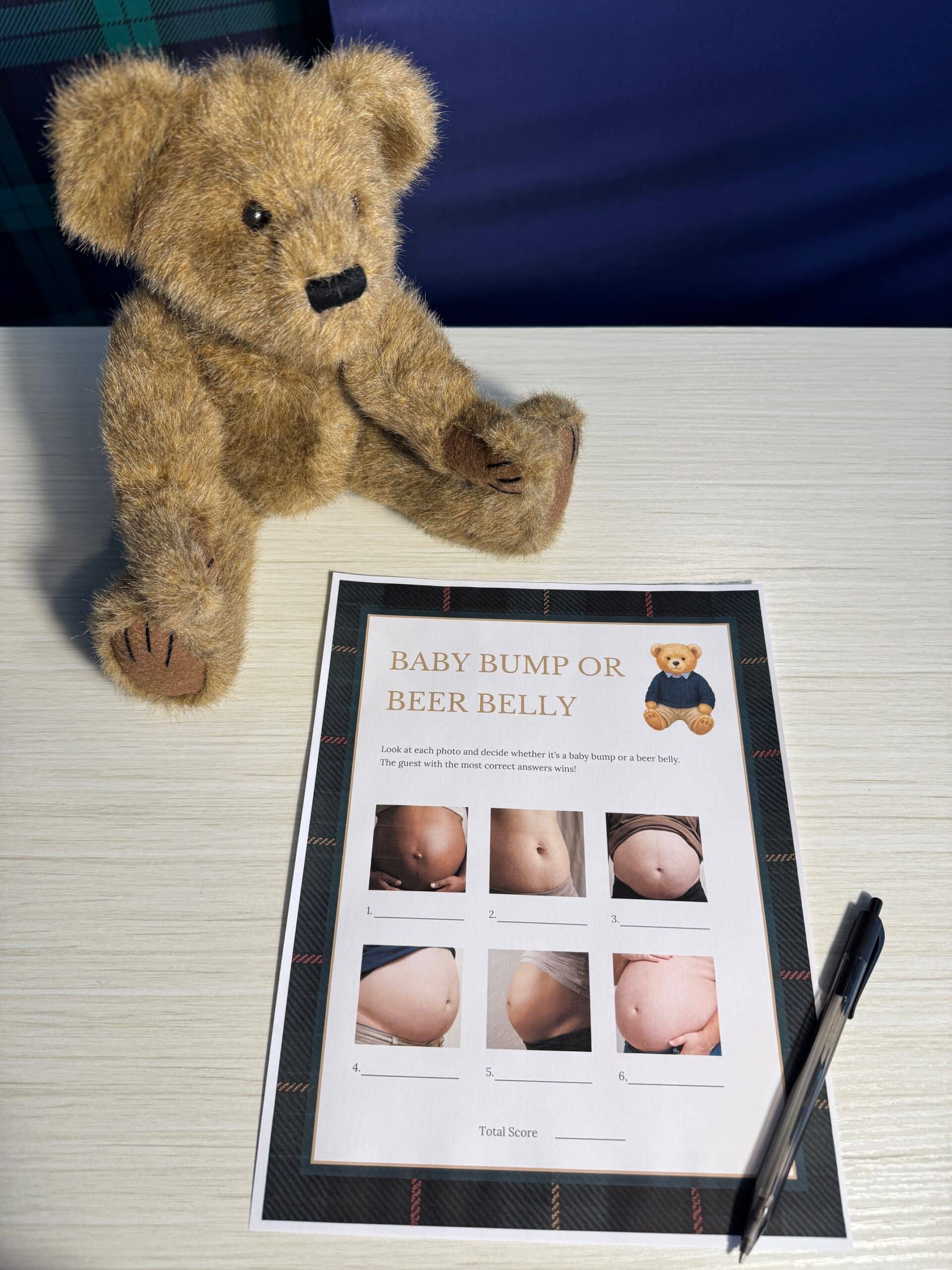 Baby Bump or Beer Belly Baby Shower Game - My Inspiration Corner